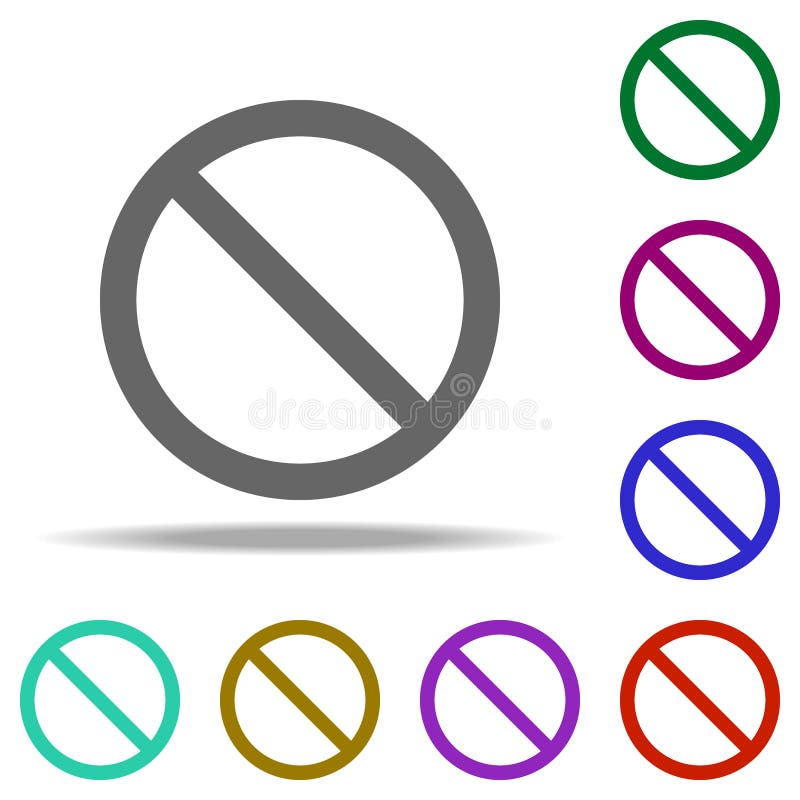 Ban Icon. Elements of Web in Multi Color Style Icons Stock Illustration ...