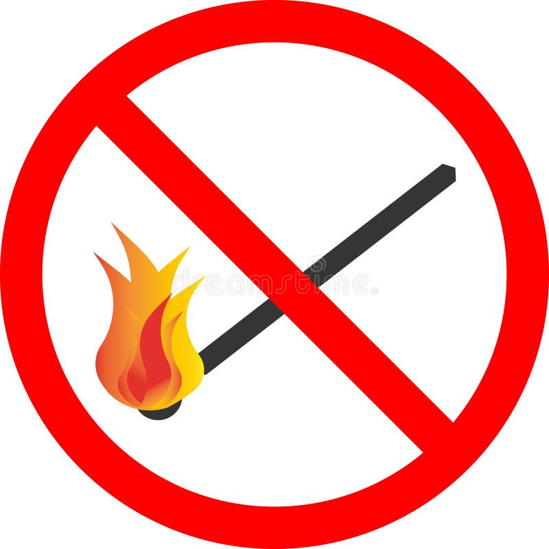 The Ban on Lighting a Fire. Vector Image. Stock Vector - Illustration ...