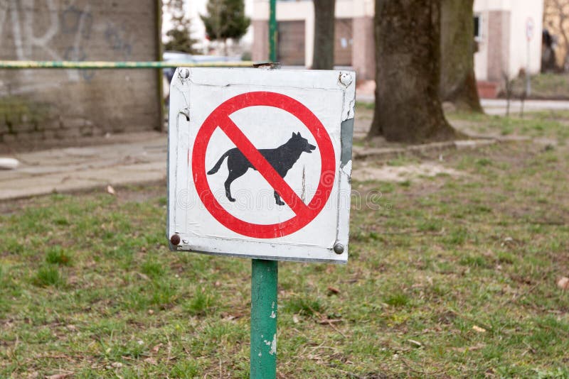 The ban mark led dogs stock image. Image of caution - 142499513