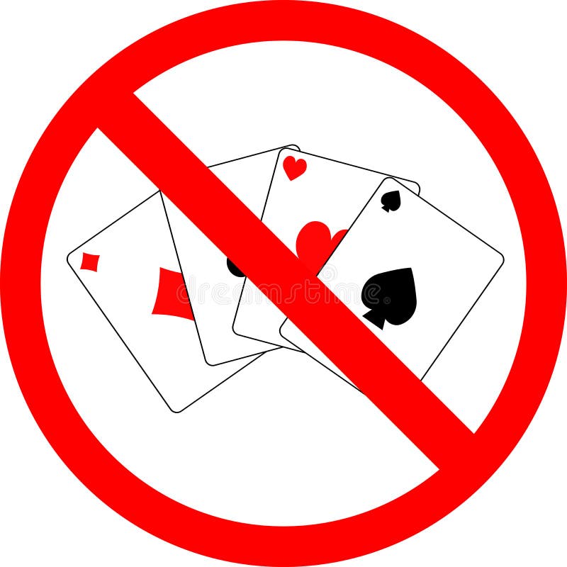 Ban on Playing Cards. Set of Card Suits Stock Vector - Illustration of ...