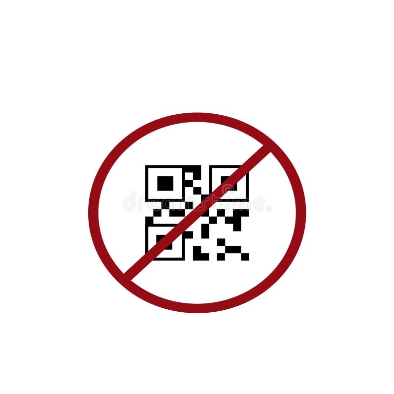 Ban Qrcode Icon. Forbidden Icon Sign Stock Vector - Illustration of ...