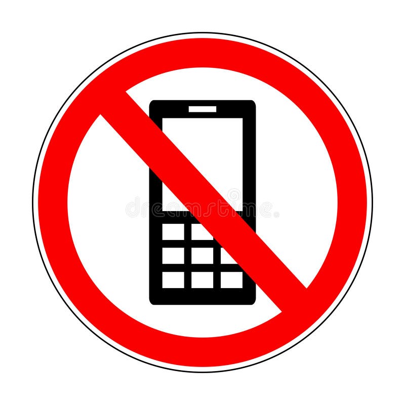 Ban on using the telephone stock vector. Illustration of technology ...