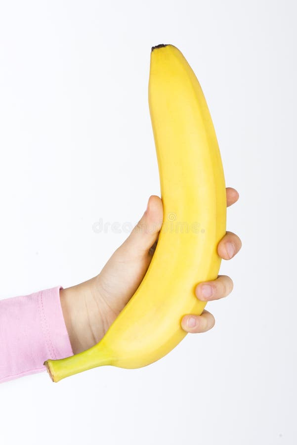 Banan in hand stock photo. Image of snack, breakfast - 84535970