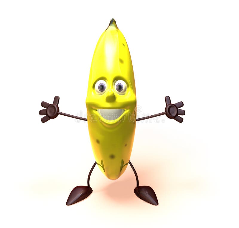 Smiling banana stock illustration. Illustration of recipe - 5653723