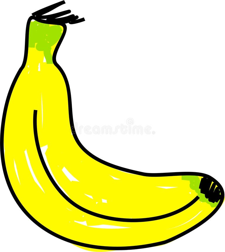 Simple Yellow Ripe Banana Stock Illustrations – 4,038 Simple Yellow ...