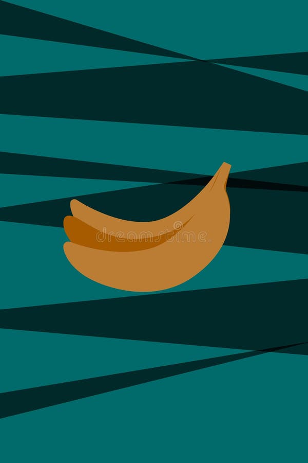 Banana Abstract Composition with Green Color and Abstract Shapes ...
