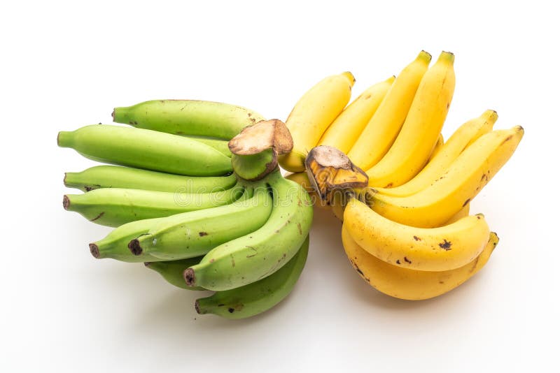 Banana Aislada De Fondo Blanco Imagen de archivo - Imagen de macro ...