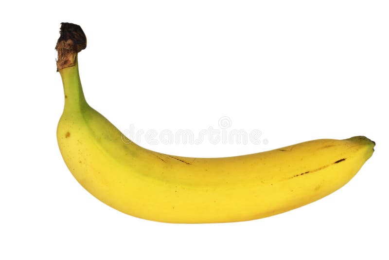 Banana Aislada De Fondo Blanco Foto de archivo - Imagen de maduro ...