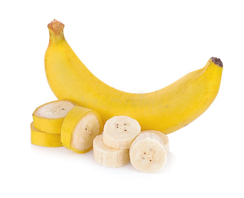 Banana Aislada De Fondo Blanco Foto de archivo - Imagen de coma ...