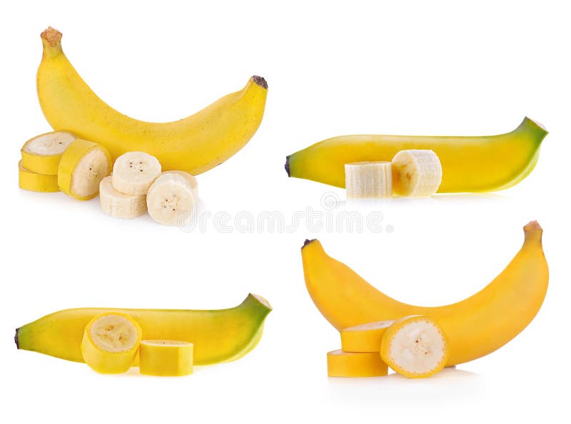 Banana Aislada De Fondo Blanco Foto de archivo - Imagen de ingrediente ...