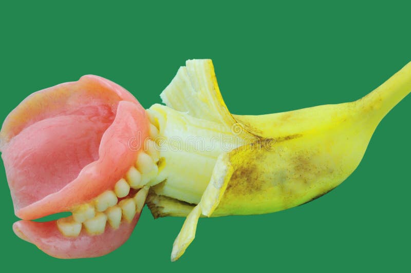 Banana bite stock photo. Image of false, fruit, eating - 28452088