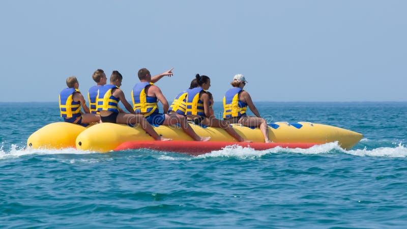 Banana boat editorial stock image. Image of raft, travel - 56659899