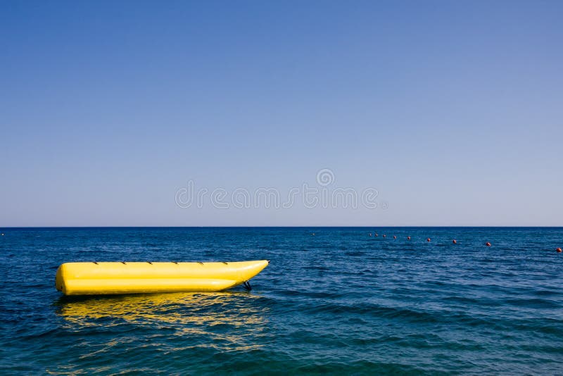 Banana boat in a sea stock photo. Image of fast, vacation - 15045090