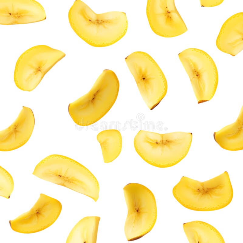 Banana Chips Pattern Background Texture on Transparent Background Stock ...