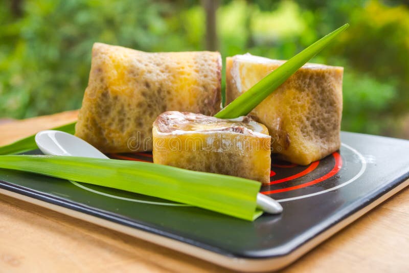 Banana crape stock image. Image of eating, crape, powder - 63332309