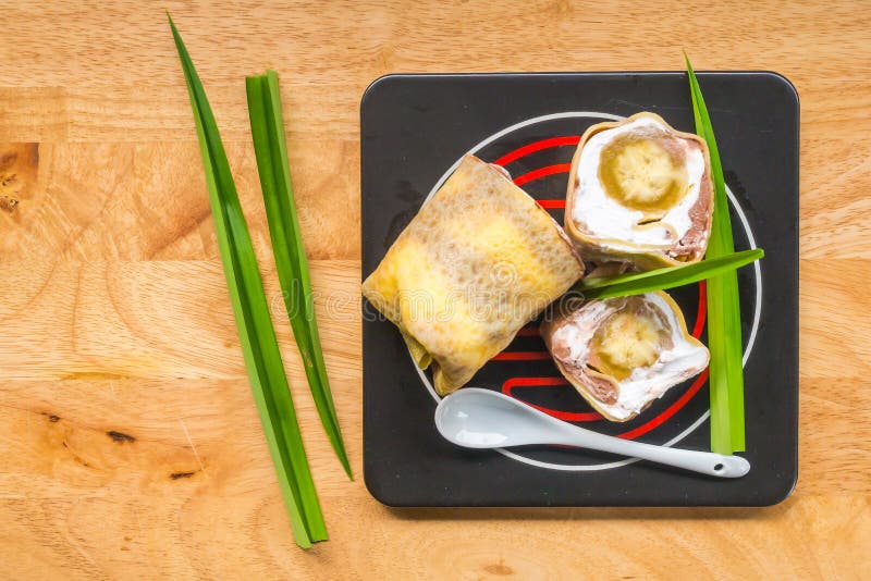 Banana crape stock image. Image of sweetmeat, cake, food - 63333541