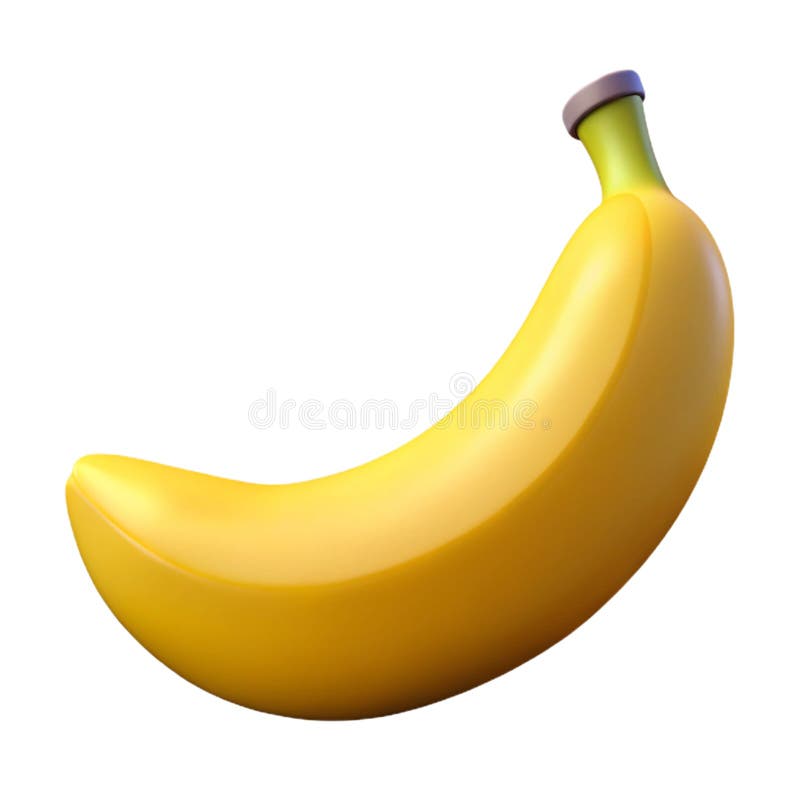 Banana 3D Icon Realistic Yellow Fruit Illustration Stock Illustration ...