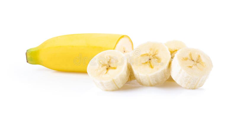 Banana de fondo blanco imagen de archivo. Imagen de nadie - 224681315