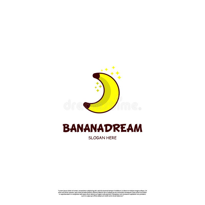 Banana Dream Logo Design Unique, Banana Moon Shape Logo Design Modern ...