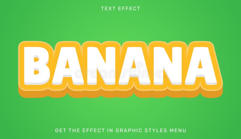 Banana Text Effect Stock Illustrations – 102 Banana Text Effect Stock ...