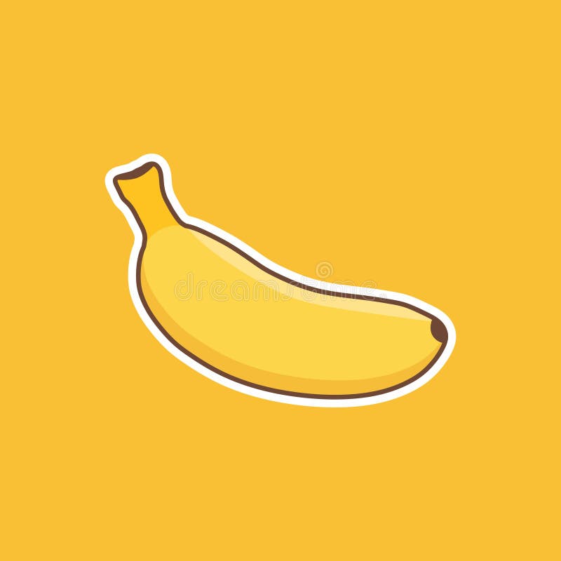 Banana Flat Design Vector Illustration. Cartoon Banana Icon Stock ... Banana Flat Design Vector Illustration. Cartoon Banana Icon Stock ...