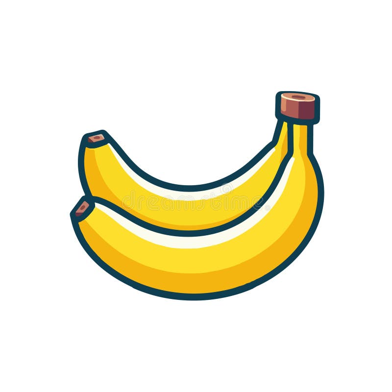 Banana Fresh Fruit Vector Illustration Stock Vector - Illustration of ...