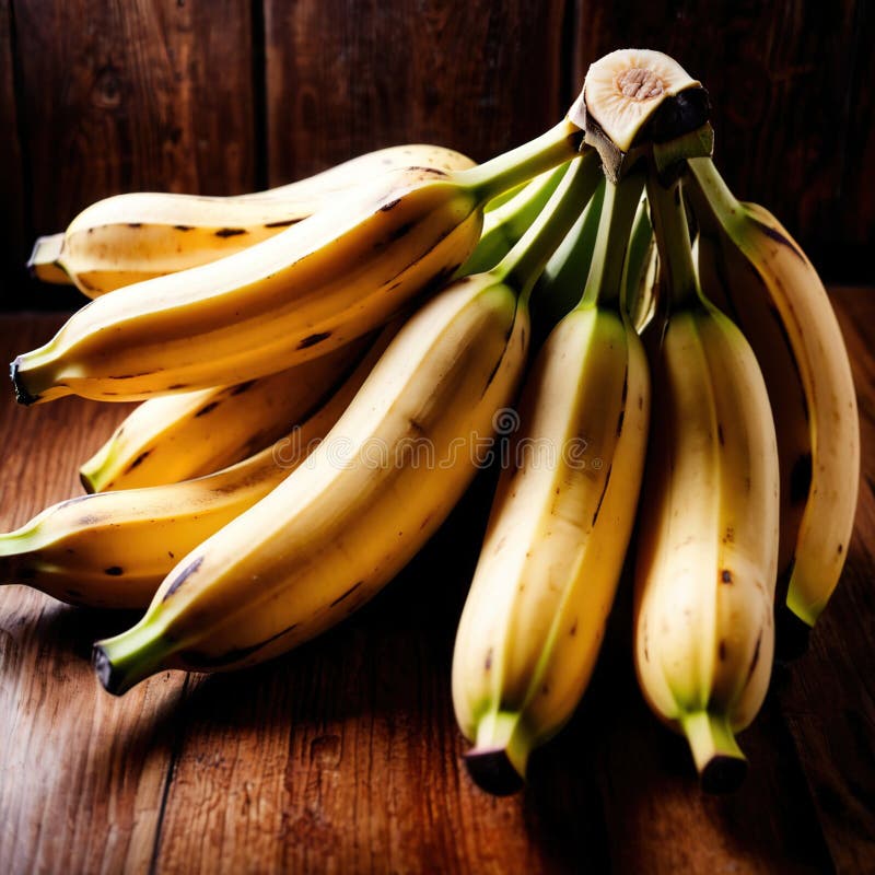 Banana Fresh Raw Organic Fruit Stock Illustration - Illustration of ...