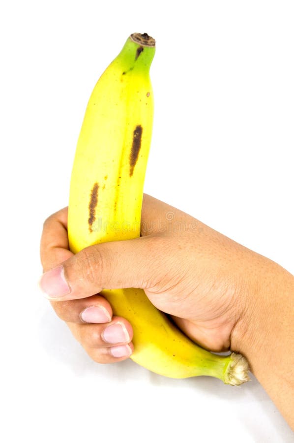 Banana in hand stock image. Image of gourmet, scale, ingredient - 39359253