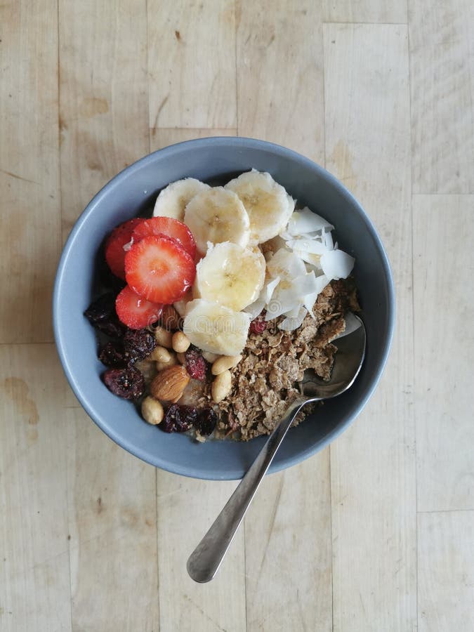 Banana Healthy Breakfast Fresh Food Stock Photo - Image of fresh, banana: 379761192