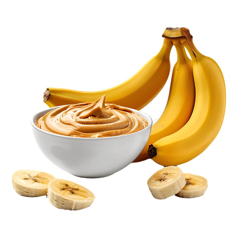 Banana Hummus Paste on Transparent Background - Ai Generated Stock ...