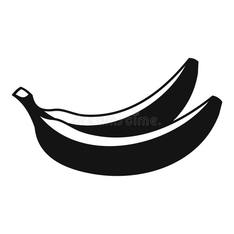 Banana icon, simple style stock vector. Illustration of food - 85896385