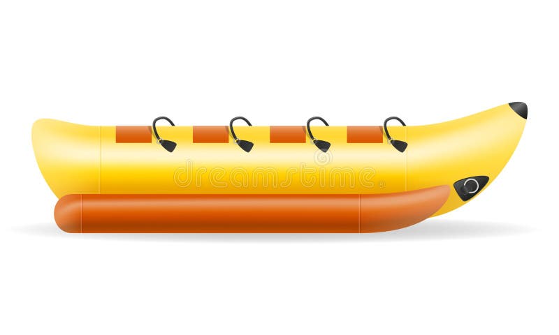 Banana Inflatable Boat for Water Amusement Vector Illustration Stock ... Banana Inflatable Boat for Water Amusement Vector Illustration Stock ...