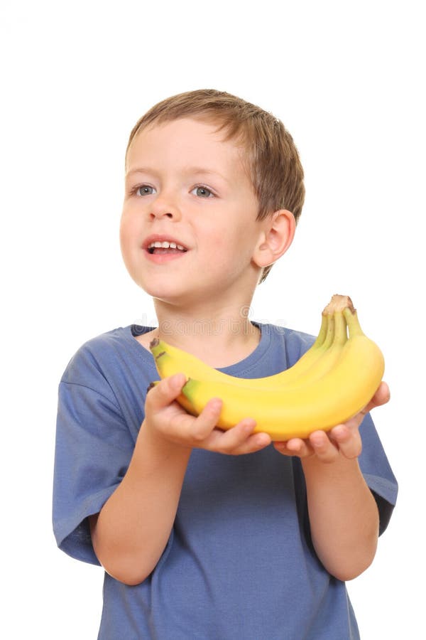 Banana kid stock image. Image of vitamins, delicious, preschooler - 2609207