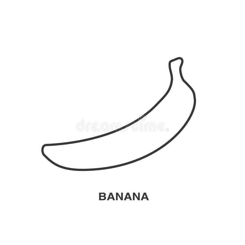 Banana Line Icon in Trendy Flat Style. Vector Stock Vector ...