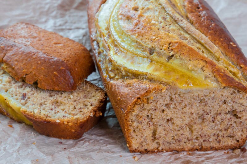 Banana Loaf Multigrain Bread Biscuit Cake, Healthy Snack Stock Image ...