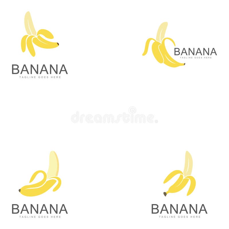 Banana Logo Template Vector Icon Illustration Design Stock Vector ...