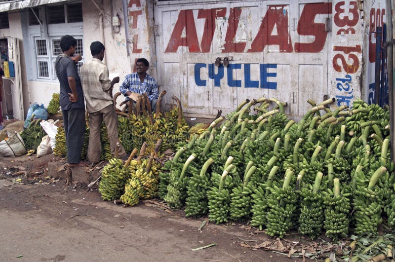 Banana Market editorial image. Image of indian, sign - 12558250