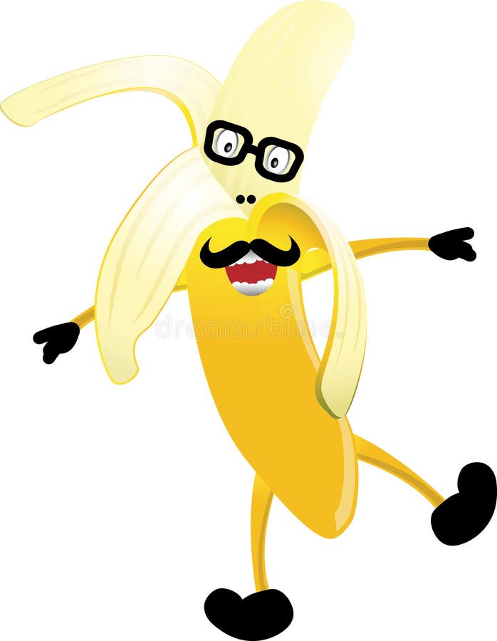 Banana Mascot stock vector. Illustration of happy, peel - 15300124