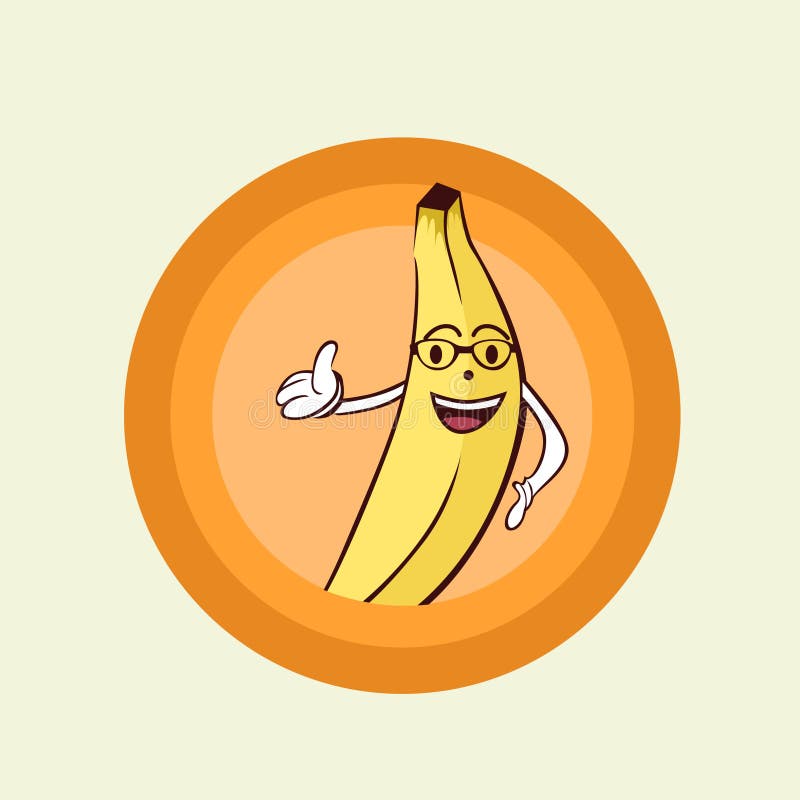 Banana Mascot Logo stock vector. Illustration of white - 100374725