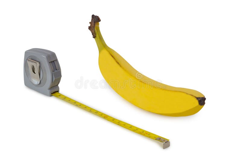 Banana and measuring tape stock image. Image of high - 36511279