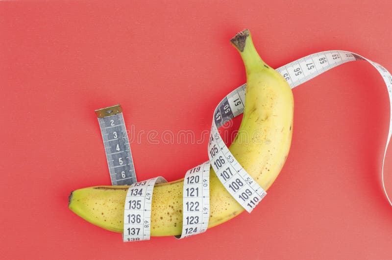 Banana with Measuring Tape stock photo. Image of isolated - 87874094