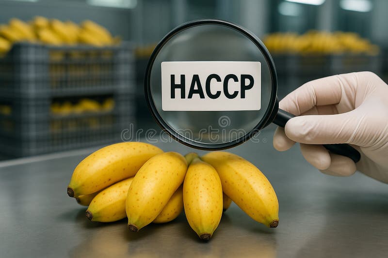 Banana Orito HACCP Quality Inspection in Certified Processing Facility Com Controlos De Higiene ...