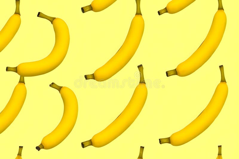 Banana Pattern, Beautiful Yellow Color, Bright Stock Illustration ...