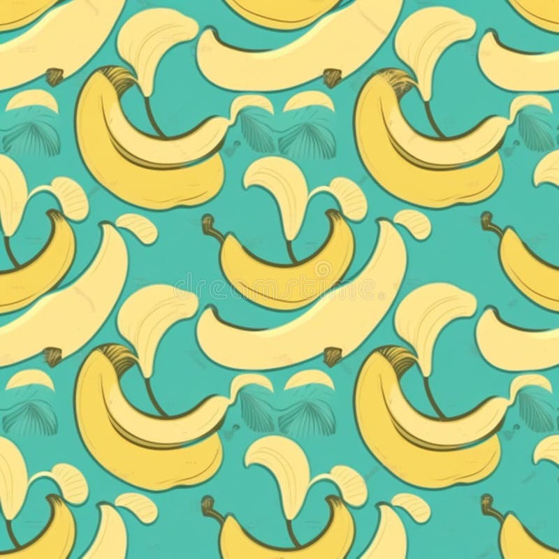 Banana Pattern,illustration of a Banana Texture Stock Illustration ...