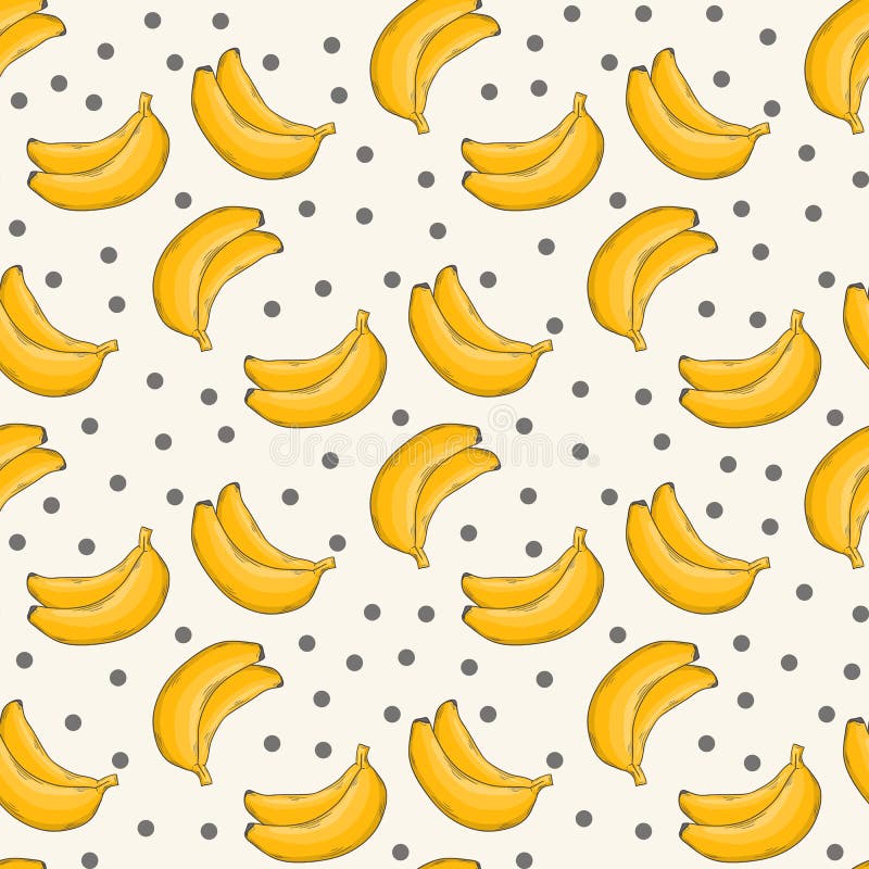Banana pattern seamless. stock vector. Illustration of organic - 77572297