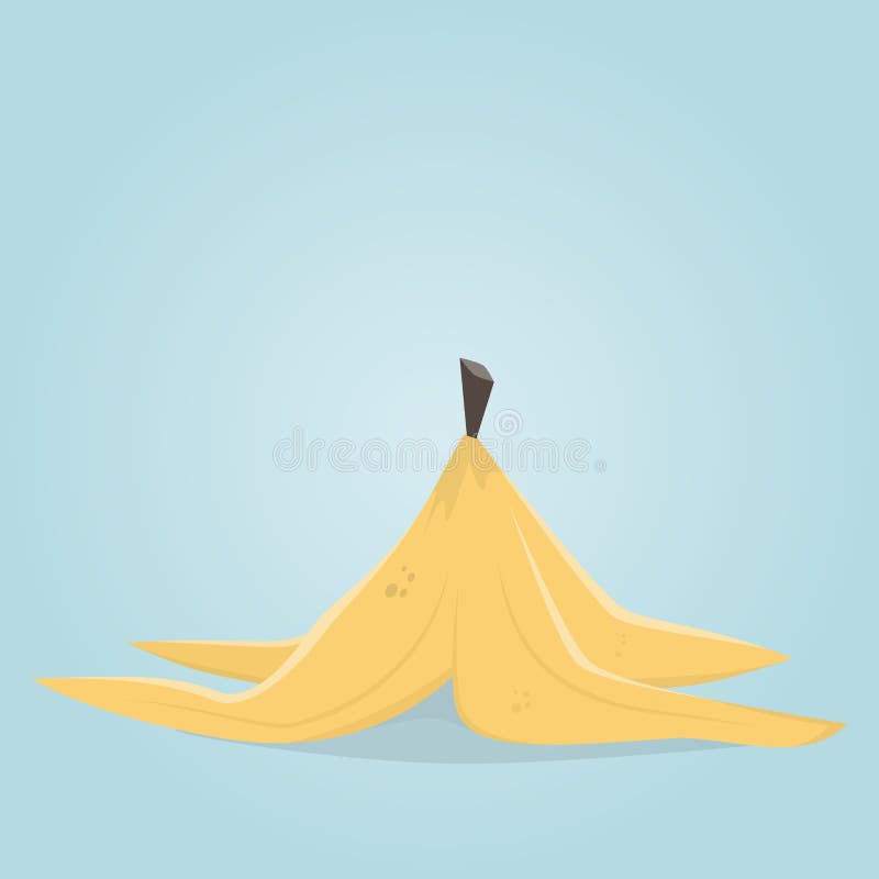 Banana peel clip-art stock vector. Illustration of cartoon - 113421415