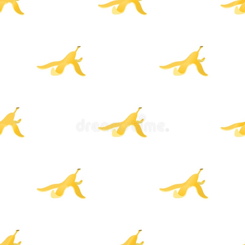 Banana Peel Pattern Seamless Vector Stock Vector - Illustration of peel ...
