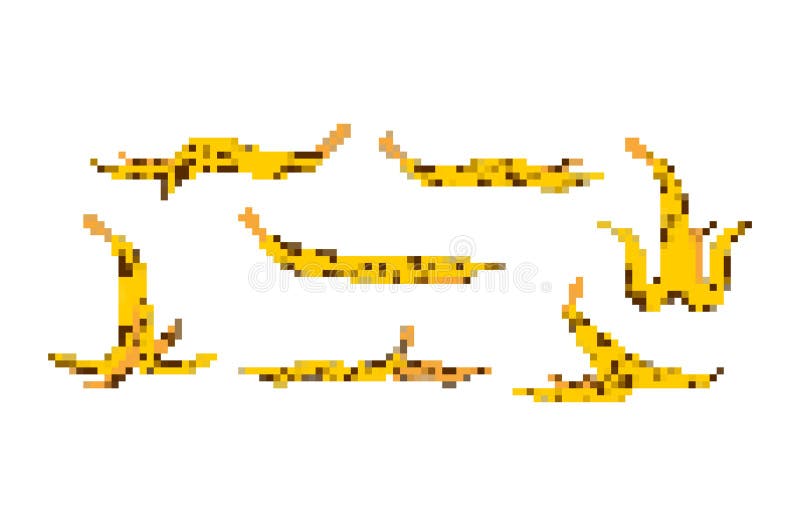 Banana Peel Pixel Art. 8 Bit Old Rotten Banana Peel Stock Vector ... Banana Peel Pixel Art. 8 Bit Old Rotten Banana Peel Stock Vector ...