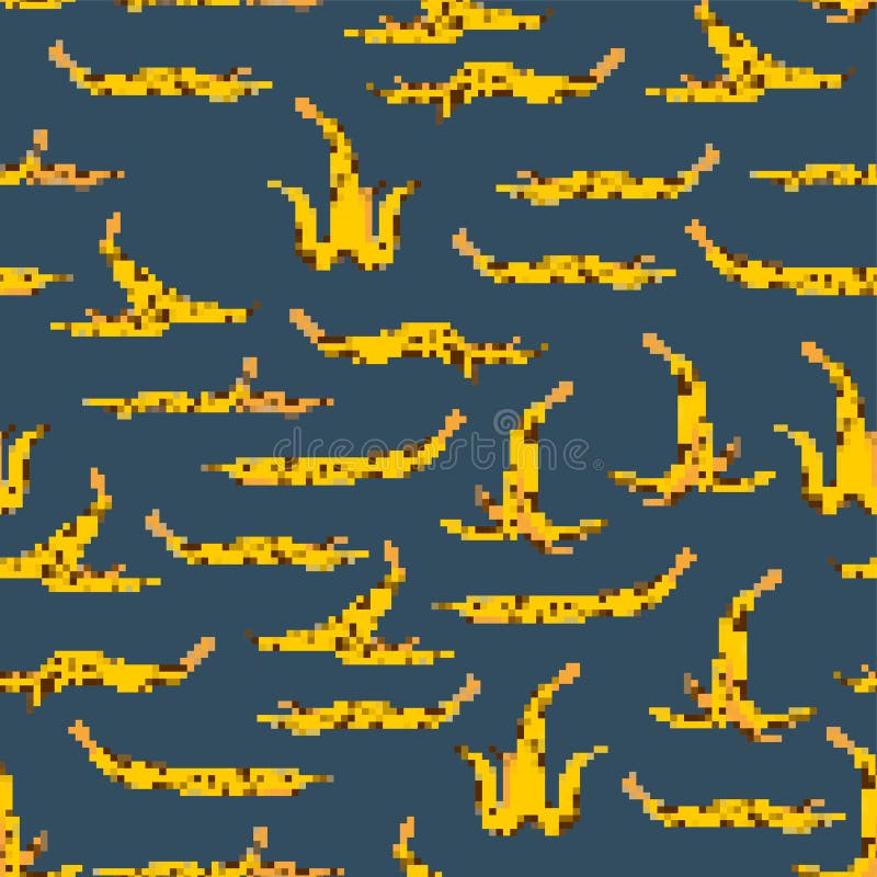Banana Peel Pixel Art Pattern Seamless. 8 Bit Old Rotten Banana Peel ...