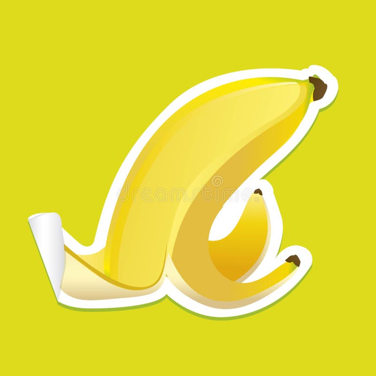 Yellow Banana Sticker Stock Illustrations – 2,120 Yellow Banana Sticker ...